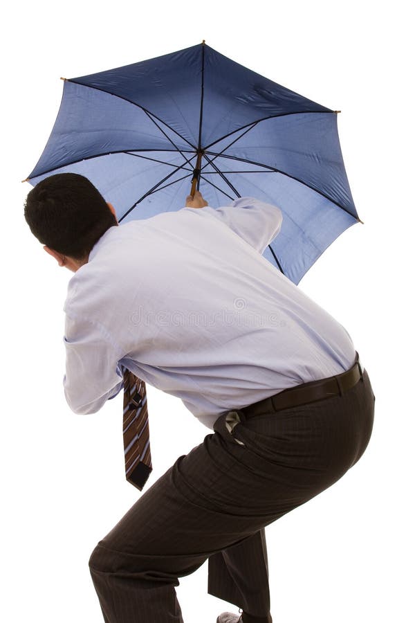 Hiding bewind an umbrella stock image. Image of design - 9023097