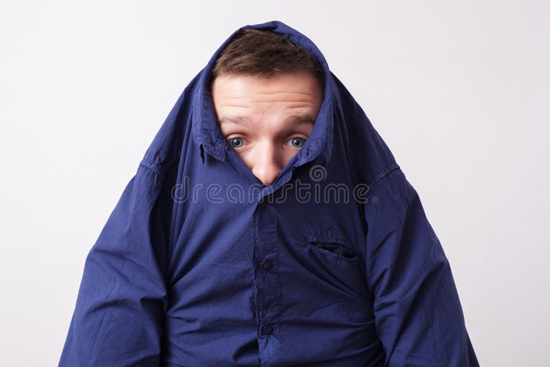 Hiding from the Stress and Problems Stock Image - Image of angry, hide ...