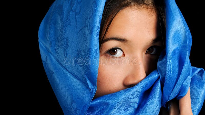 Hiding from view stock image. Image of female, gorgeous - 11073881