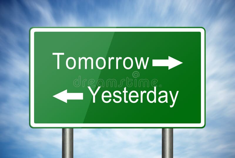 Hier et demain photo stock. Image du nuage, évolution - 37762914