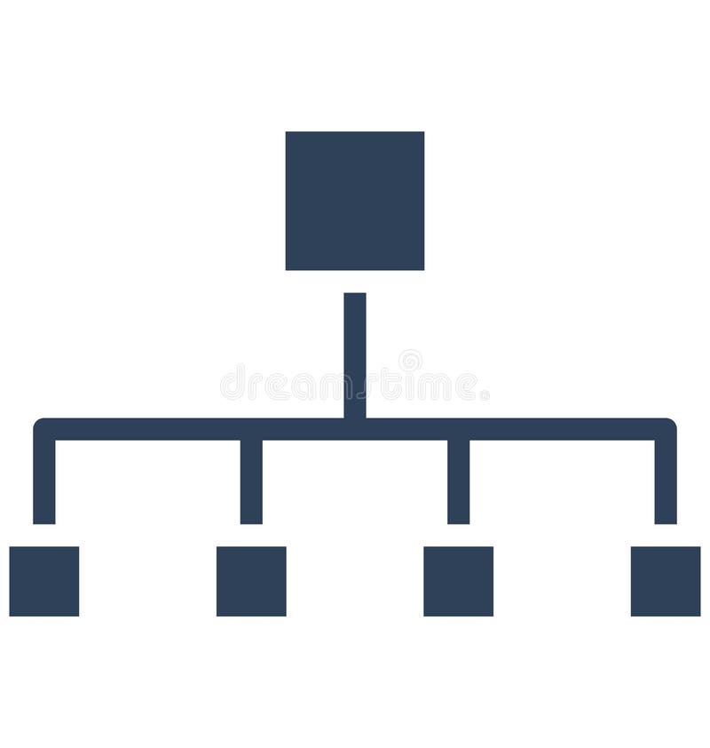 Hierarchical Network Hierarchical Structure Isolated Vector Icon That Can Be Easily Edited In