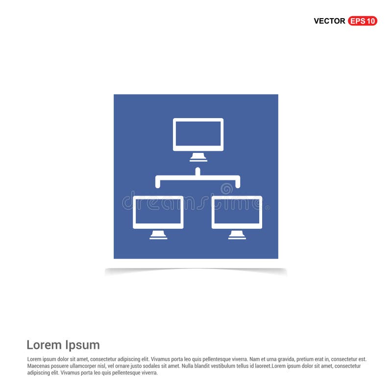 Hierarchical Network Icon - Blue Photo Frame Stock Vector ...