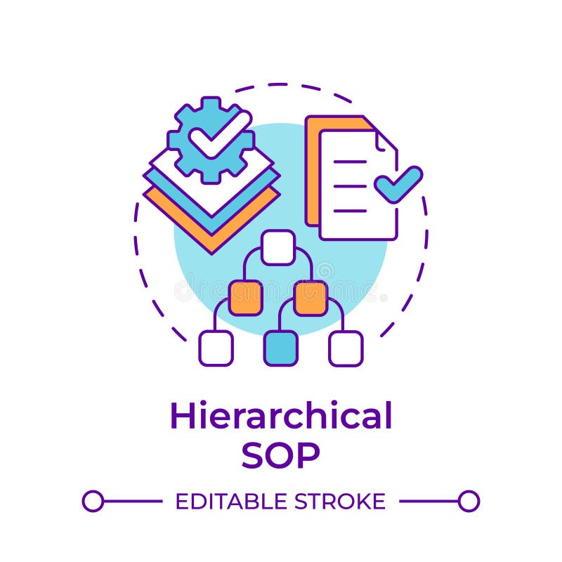 Hierarchical Sop Multi Color Concept Icon Stock Illustration ...