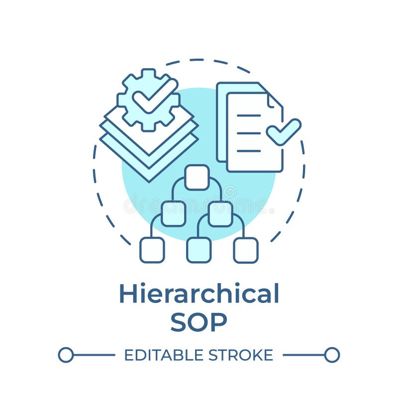 Hierarchical Sop Soft Blue Concept Icon Stock Vector - Illustration of ...