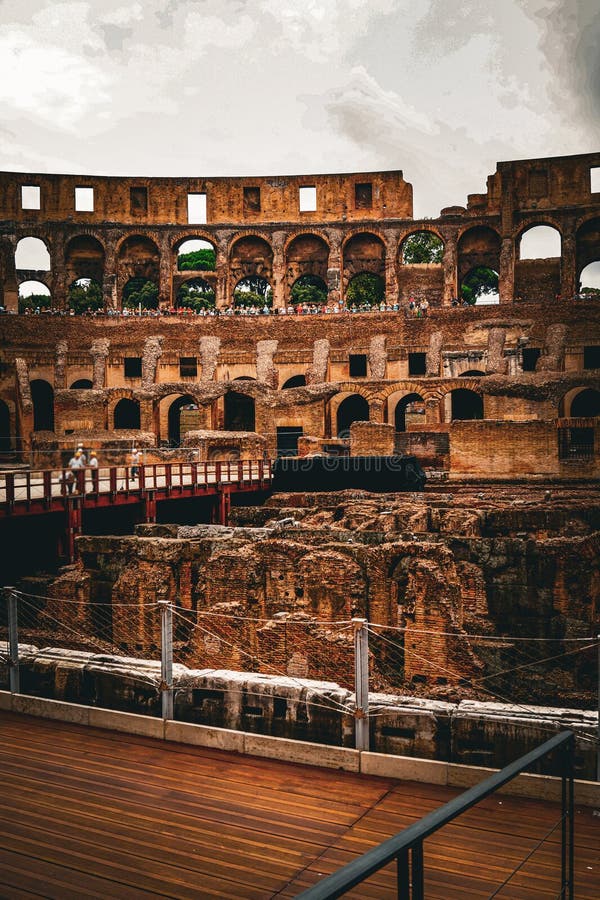 Hierarchical Structure of the Colosseum (Rome) Stock Photo - Image of ...