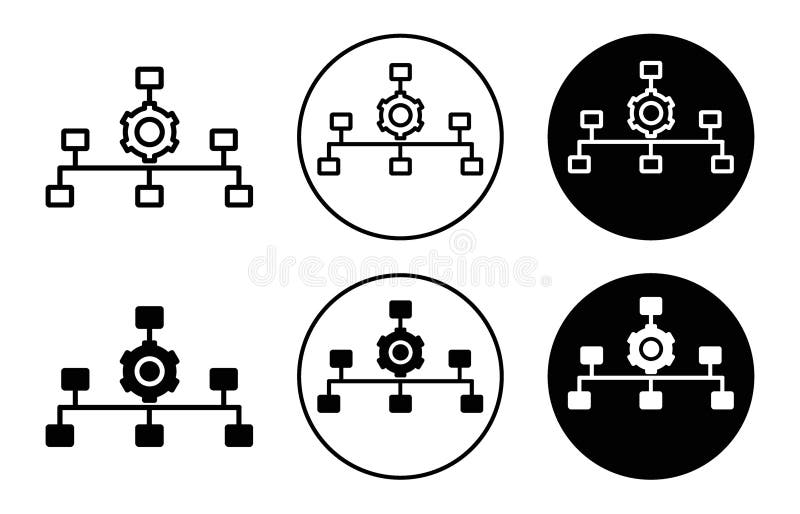Hierarchical Structure Icon Collection of Outline Thin Line Symbol or ... Hierarchical Structure Icon Collection of Outline Thin Line Symbol or ...