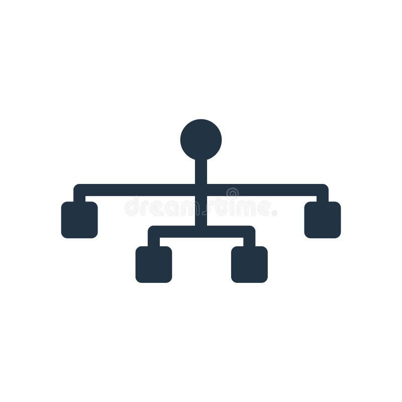Hierarchical Structure Icon Vector Isolated on White Background Stock ... Hierarchical Structure Icon Vector Isolated on White Background Stock ...