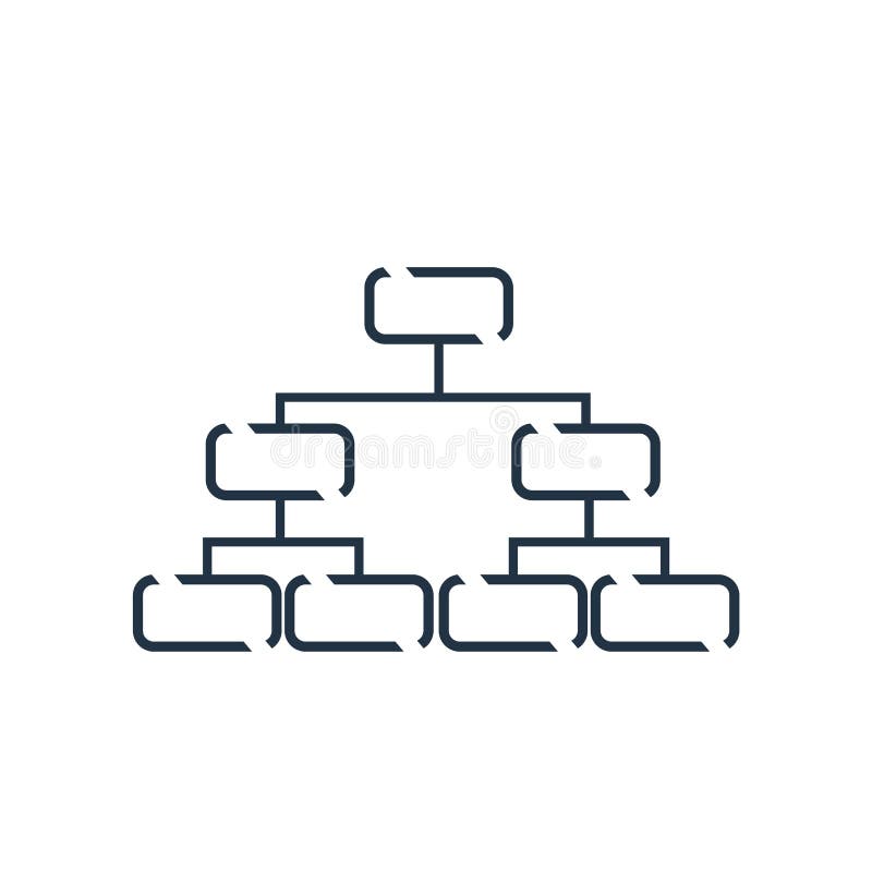 Hierarchical Structure Icon Vector Isolated on White Background ... Hierarchical Structure Icon Vector Isolated on White Background ...
