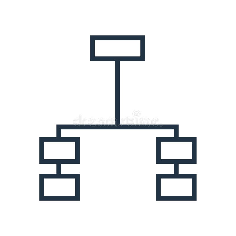 Hierarchical Structure Icon Vector Isolated on White Background ... Hierarchical Structure Icon Vector Isolated on White Background ...