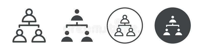 Hierarchical Structure Icon Vector Logo Outline Stock Vector ...