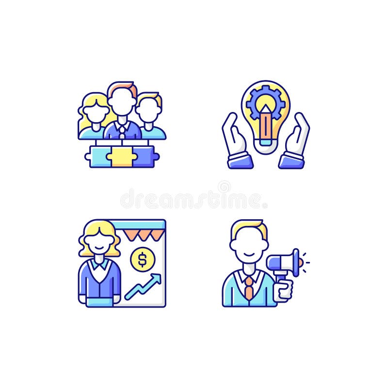 Hierarchical Structure RGB Color Icons Set Stock Illustration ... Hierarchical Structure RGB Color Icons Set Stock Illustration ...