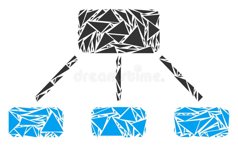 Hierarchy Collage of Triangles Stock Vector - Illustration of pattern ...