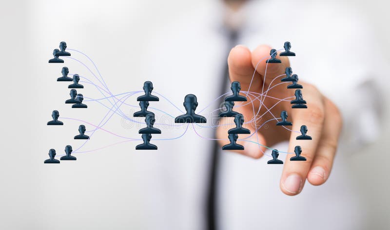 Hierarchy Connection Team Group 3d Stock Photo - Image of employee ...