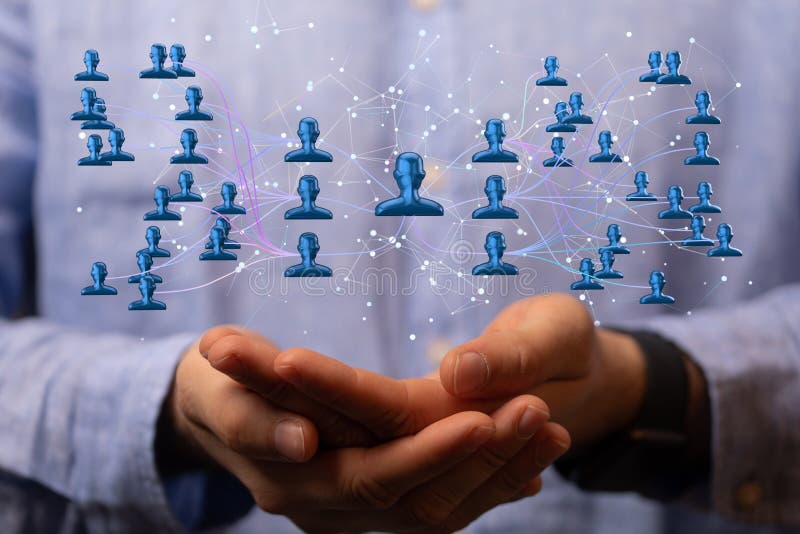 Hierarchy Connection Team Group Digital Stock Photo - Image of business ...