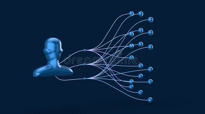 Hierarchy Connection Team Group Digital 3d Network Stock Illustration ...
