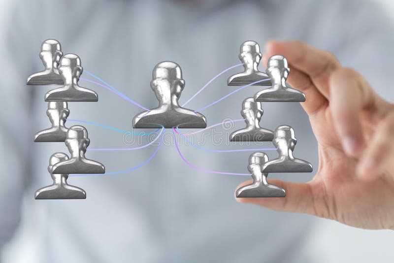 Hierarchy Connection Team Group Digital Stock Image - Image of ...
