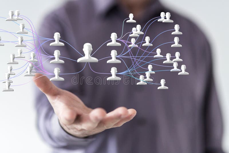Hierarchy Connection Team Group Digital Stock Image - Image of employee ...