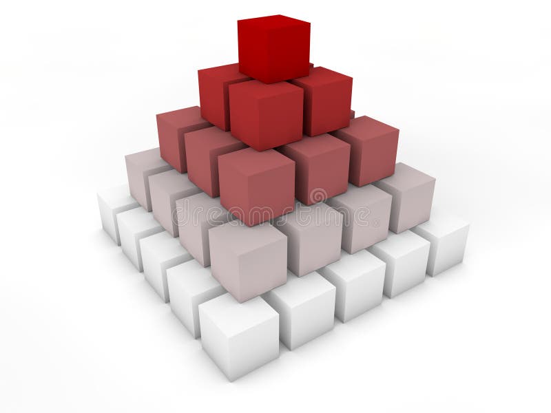 Hierarchy stock illustration. Illustration of cubes, cube - 33099138