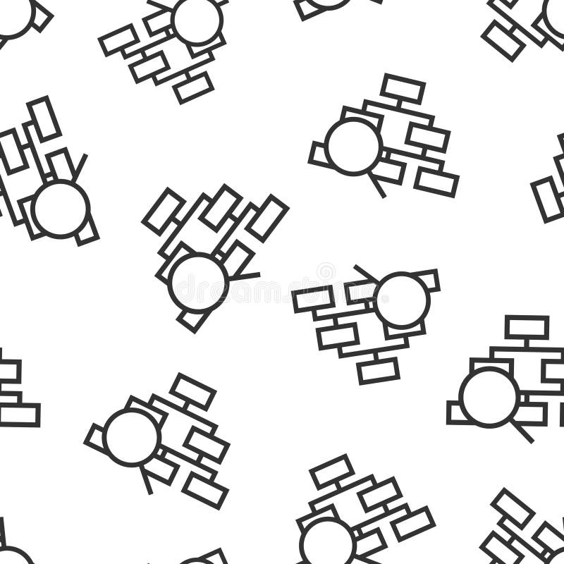 Hierarchy Diagram Icon in Flat Style. Structure Search Vector ...