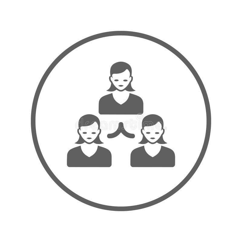 Hierarchy, Employee Structure Gray Icon Stock Vector - Illustration of ...