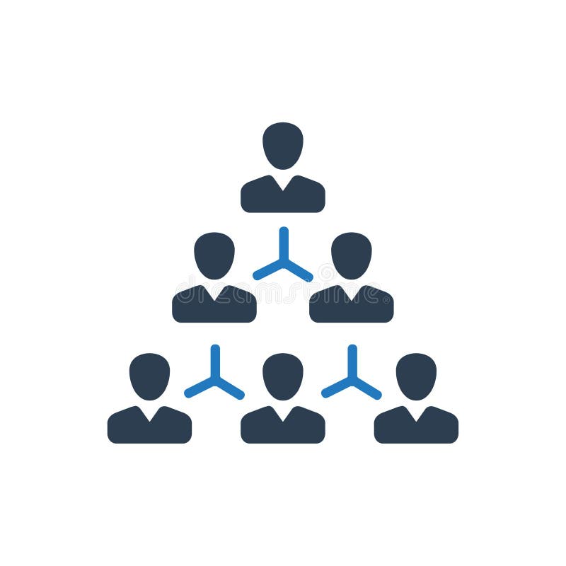 Hierarchy, Employee Management Icon Stock Vector - Illustration of ...
