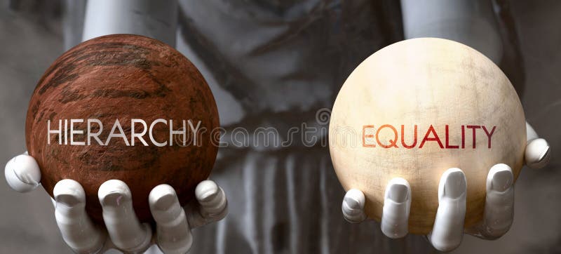Hierarchy or Equality - Decide between Two Options Stock Illustration ...