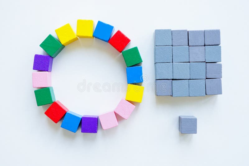 Hierarchy and Horizontal Structure of the Company. Circle of Colored ...