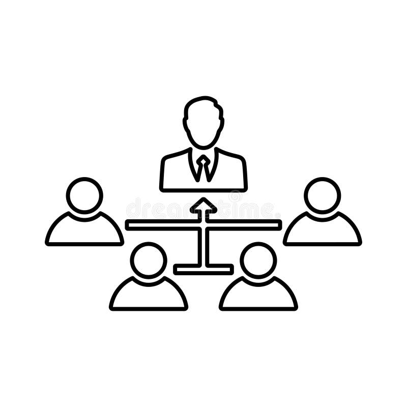 Teamwork, Hierarchy Icon. Black Vector Graphics Stock Vector ...