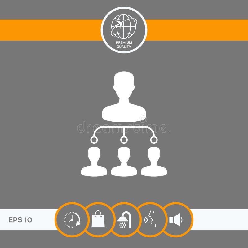 Hierarchy symbol icon stock vector. Illustration of human - 106053952