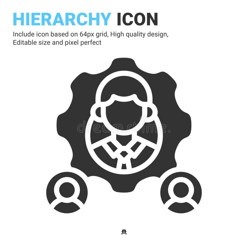 Hierarchy Icon Vector with Flat Color Style Isolated on White ...