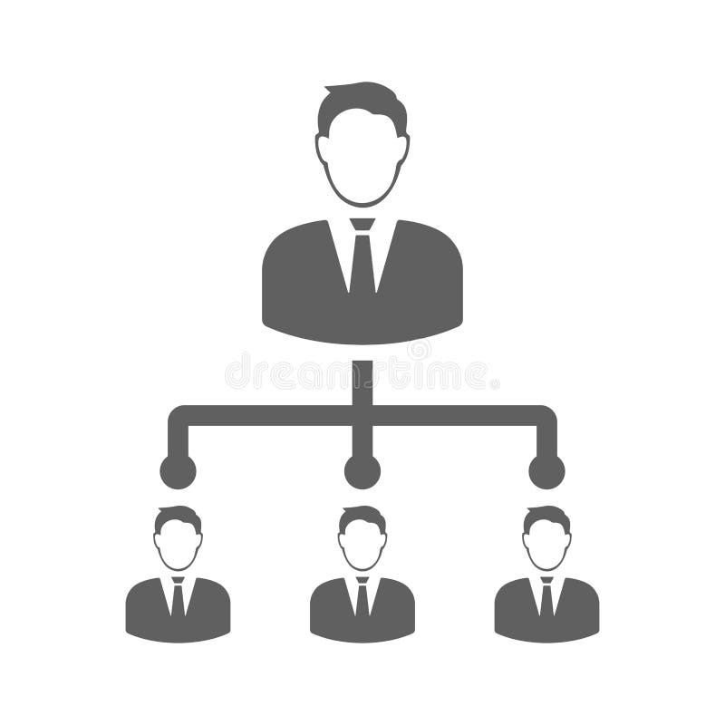 Hierarchy, Leader Icon. Orange Color Vector EPS Stock Illustration ...