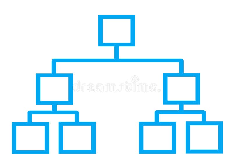 A Hierarchy Light Blue Line Chart Diagram Showing the Ranks and Chain ...