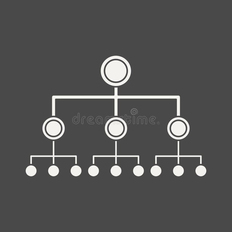 Organigram icon chart stock vector. Illustration of symbol - 107183414
