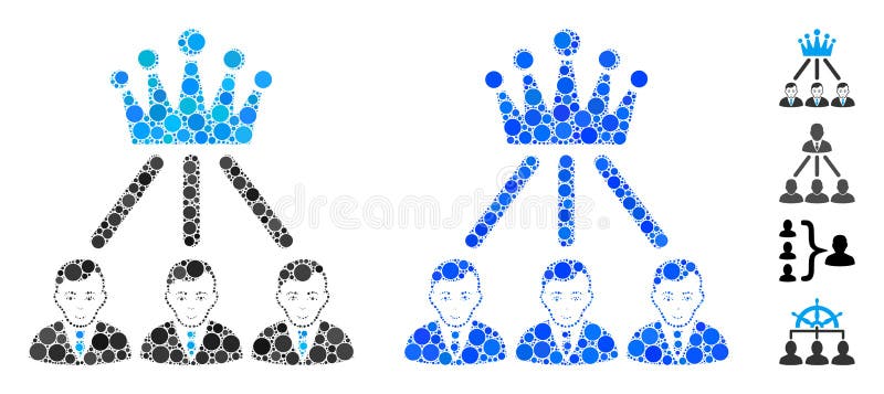 Hierarchy Men Composition Icon of Circles Stock Illustration ...