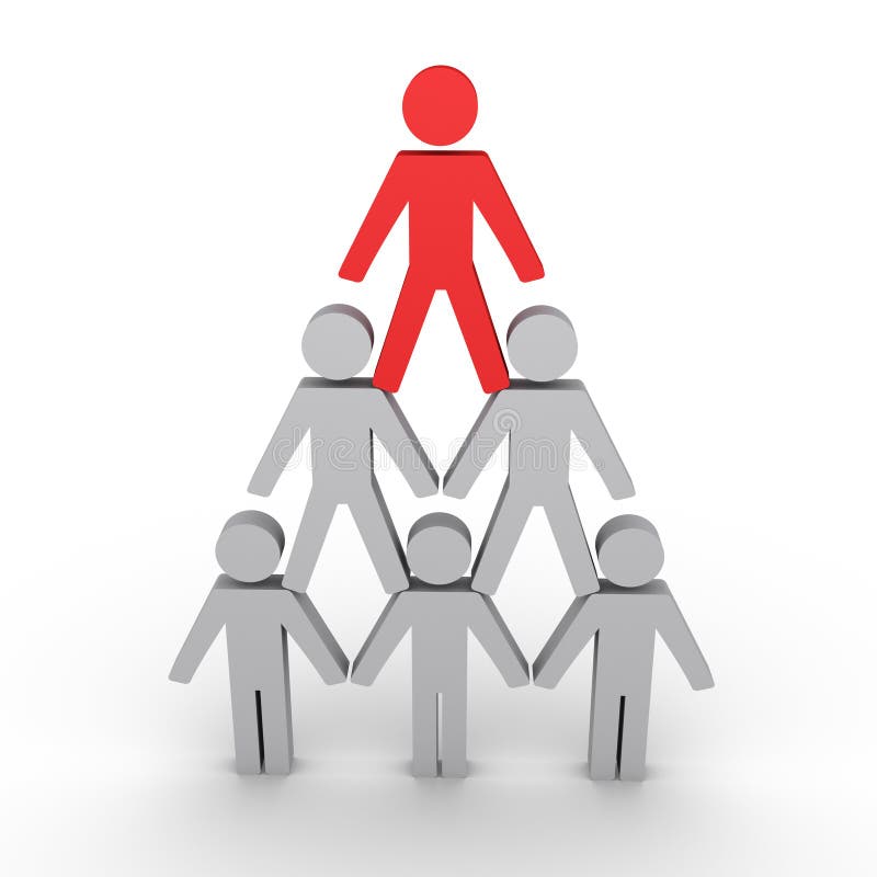 Hierarchy Metaphor with Human Figures Stock Illustration - Illustration ...
