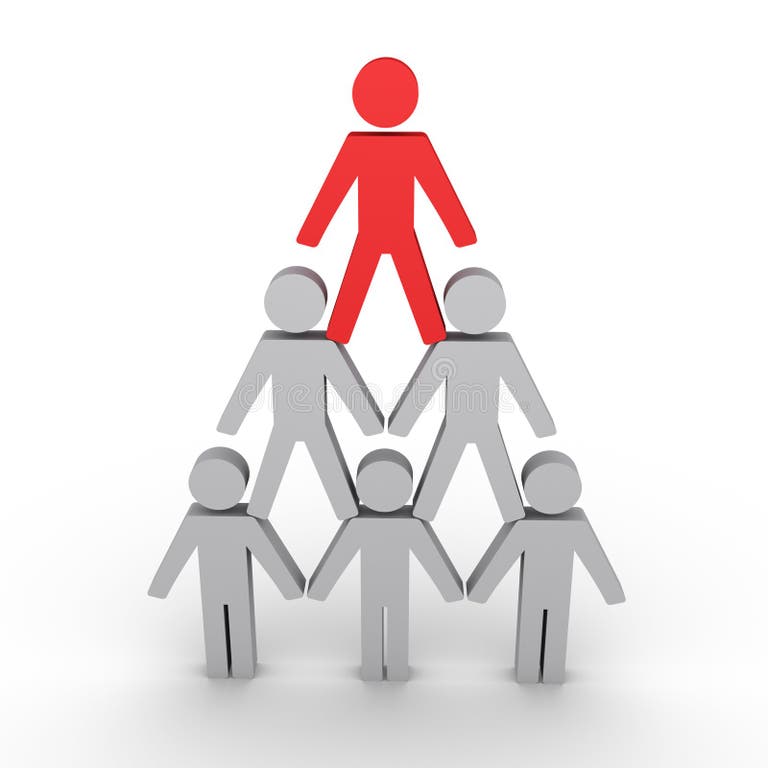 Hierarchy Metaphor with Human Figures Stock Illustration - Illustration ...