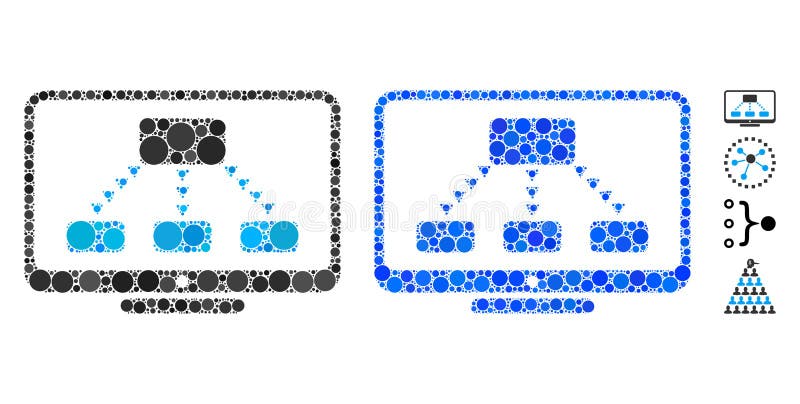 Hierarchy Monitoring Mosaic Icon of Circle Dots Stock Illustration ... Hierarchy Monitoring Mosaic Icon of Circle Dots Stock Illustration ...