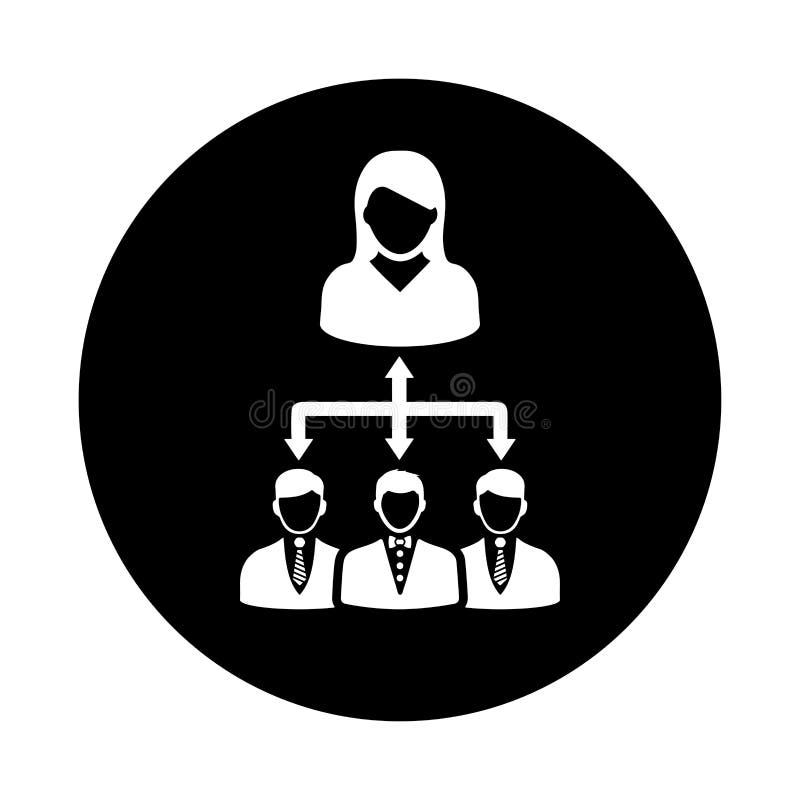 Hierarchy, Organization, Team Building Icon. Simple Vector Design Stock ...