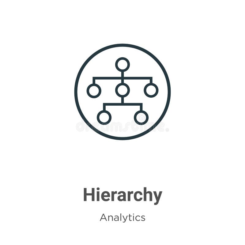 Hierarchy Outline Vector Icon. Thin Line Black Hierarchy Icon, Flat ...