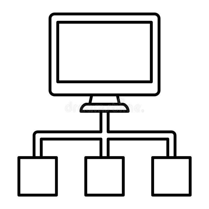 Hierarchy Outline Vector Icon. Thin Line Black Hierarchy Icon, Flat ...