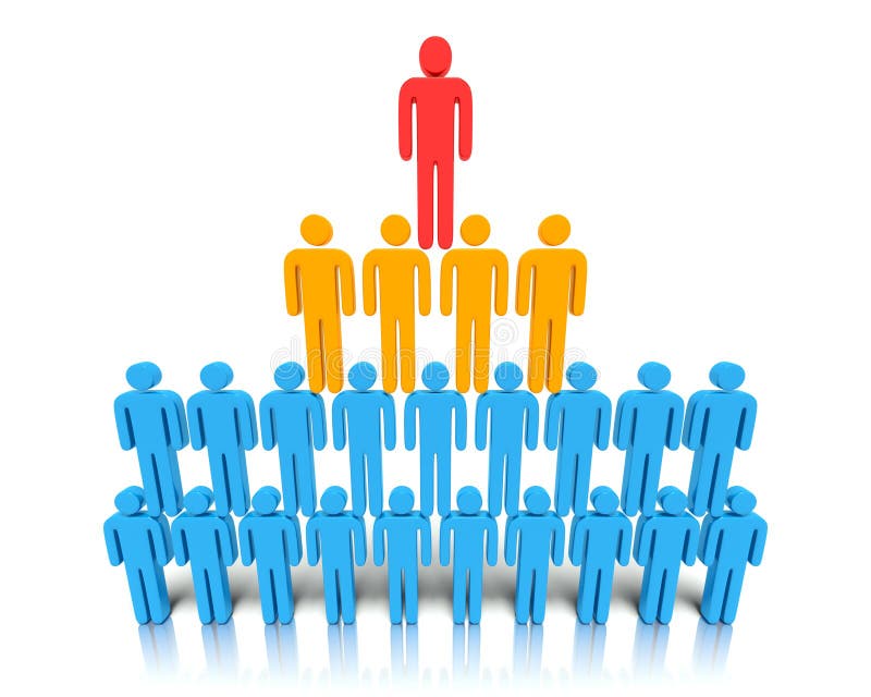 Hierarchy of people. stock illustration. Illustration of organisation ...