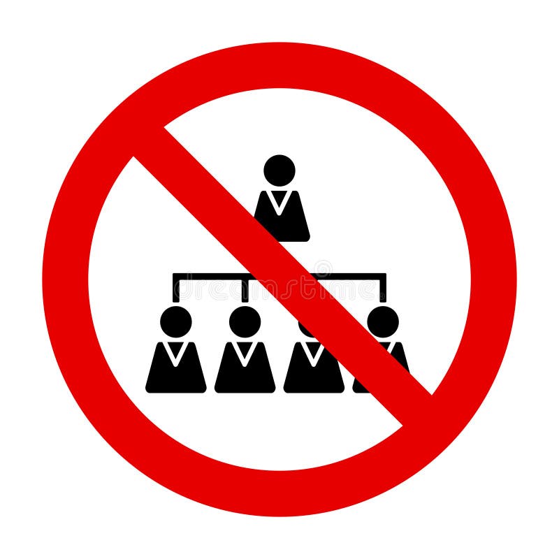 Hierarchy and Prohibition Sign Stock Vector - Illustration of structure ...