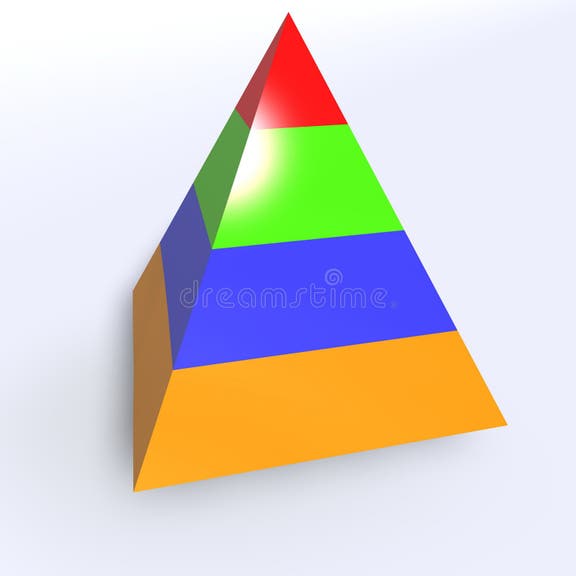 Hierarchy pyramid stock illustration. Illustration of base - 10093746