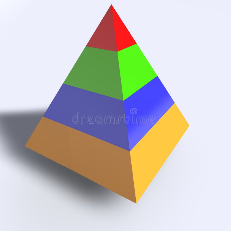 Hierarchy pyramid stock illustration. Illustration of priority - 9764623