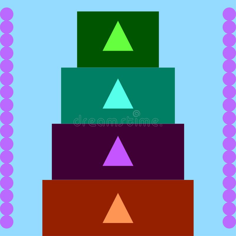 Hierarchy Pyramid Vector Illustration in 4 Colors and 4 Steps,, Stock ...