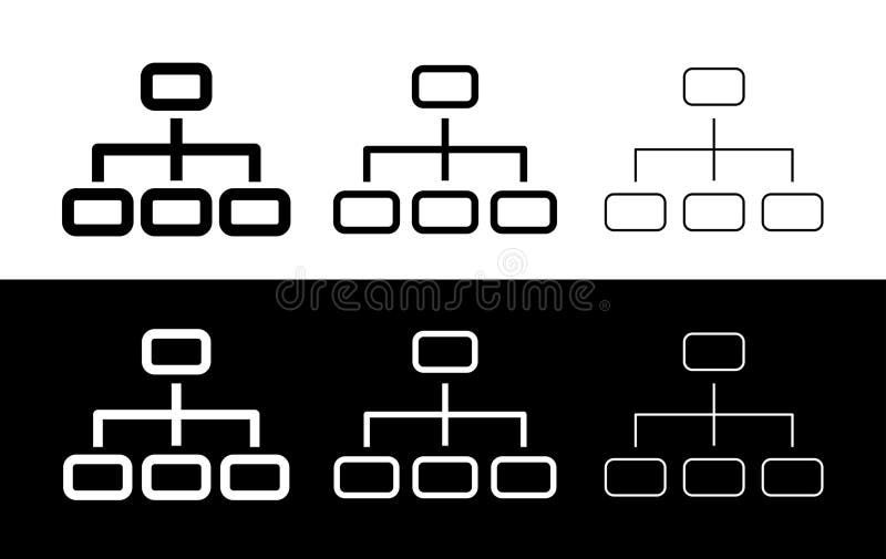 Hierarchy, Structure or Chain of Elements Icon. Control Pyramid ...