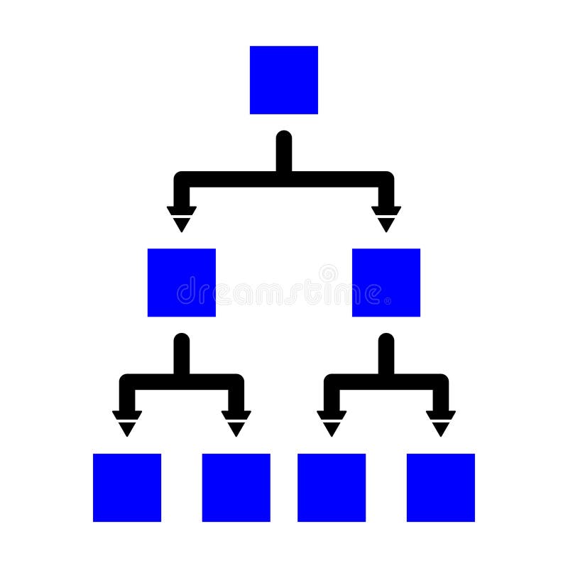 Hierarchy Structure Icon stock vector. Illustration of strategy - 295789924