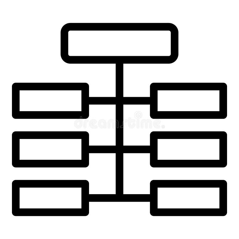 Hierarchy Structure Icon, Outline Style Stock Illustration - Illustration of leadership ...