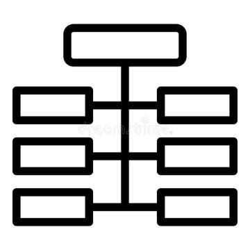 Hierarchy Structure Icon, Outline Style Stock Illustration ...