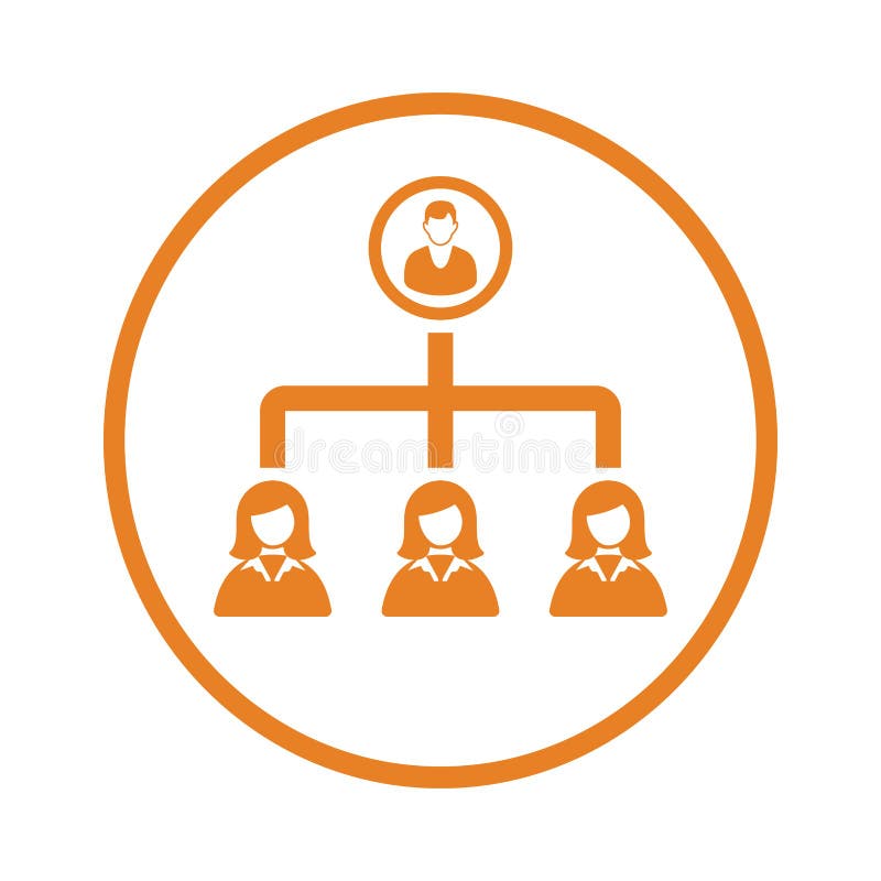 Hierarchy, Structure, Organization Icon. Orange Color Design Stock ...